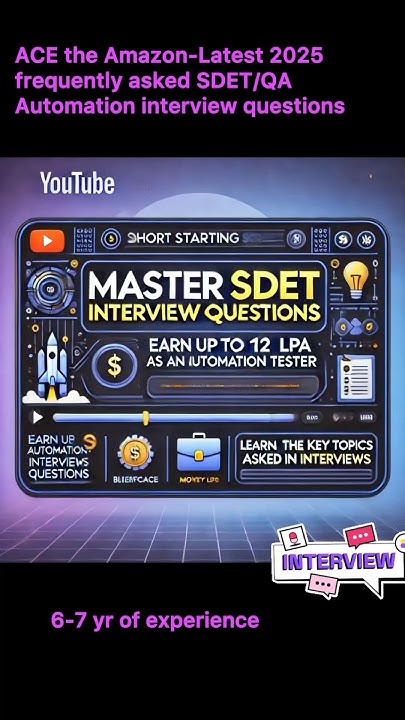 Jan 2025-Amazon -Interview Questions asked for Automation QA JAVA | SDET/QA Automation - YouTube