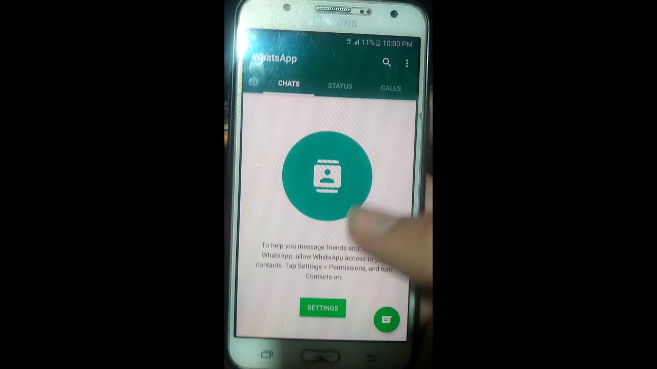 allow whatsapp access to your contacts tap setting permissions and turn ...