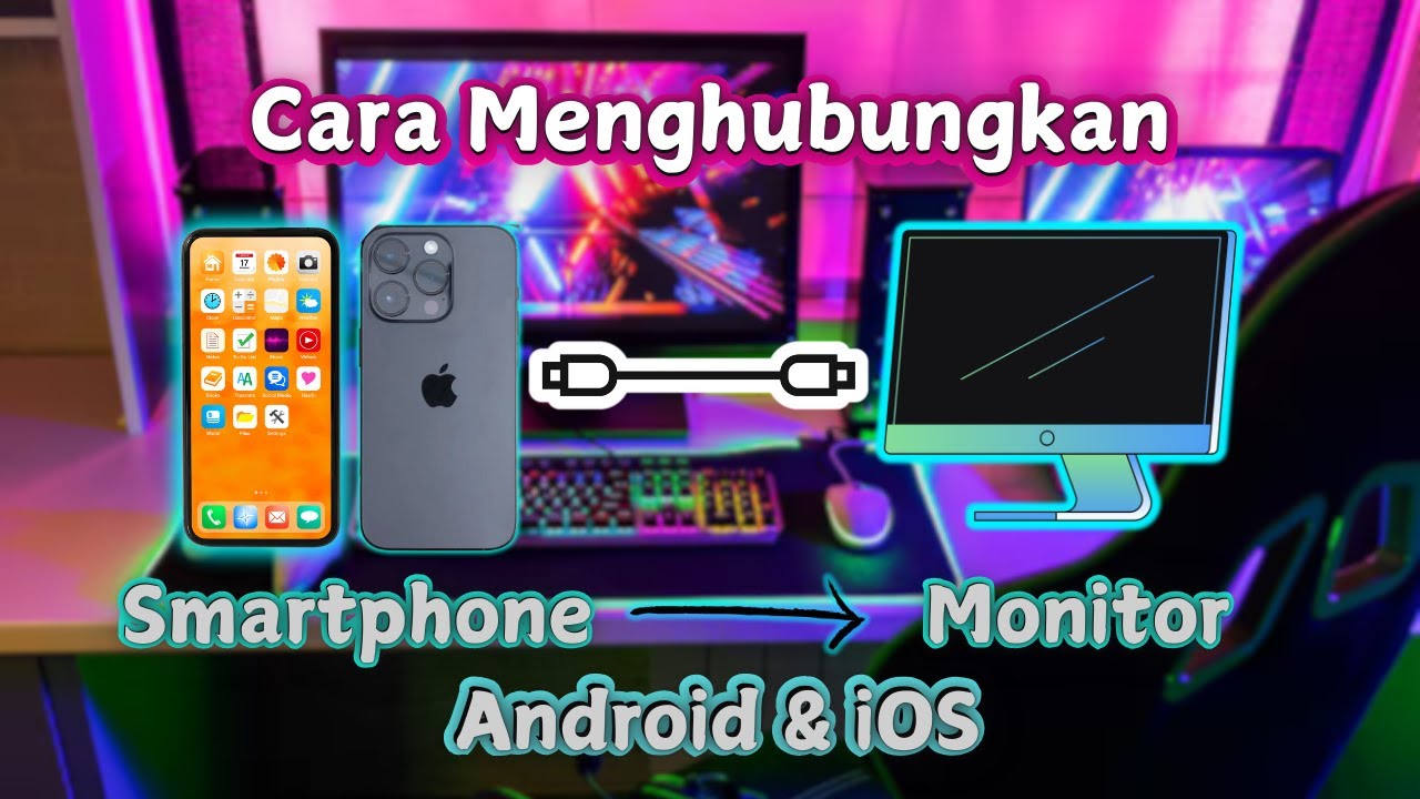 Cara mudah menghubungkan HP ke Monitor 2024 || Support Android & iOS ...