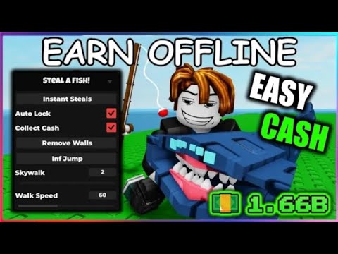 🚀 Steal A Fish Script | OP Features: Instant Steal ⚡, Auto Lock 🔒, Wall ...