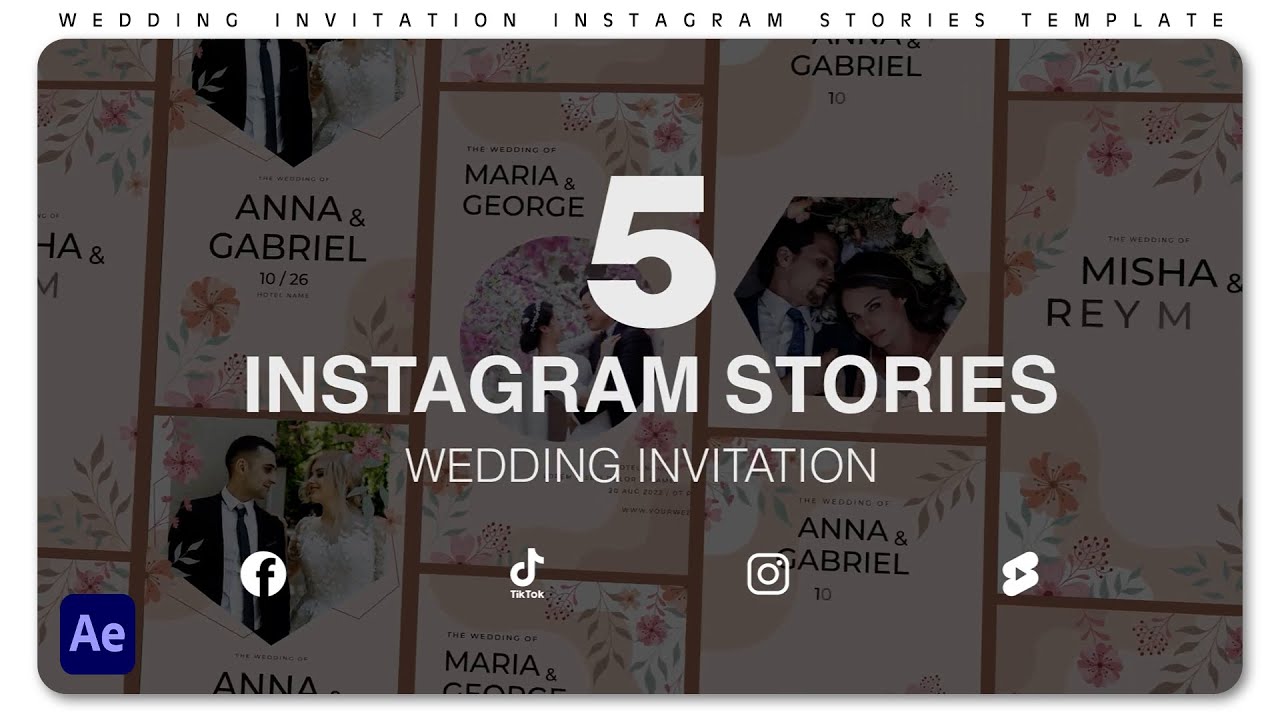 Wedding Invitation Instagram Stories - After Effects Template | Free ...
