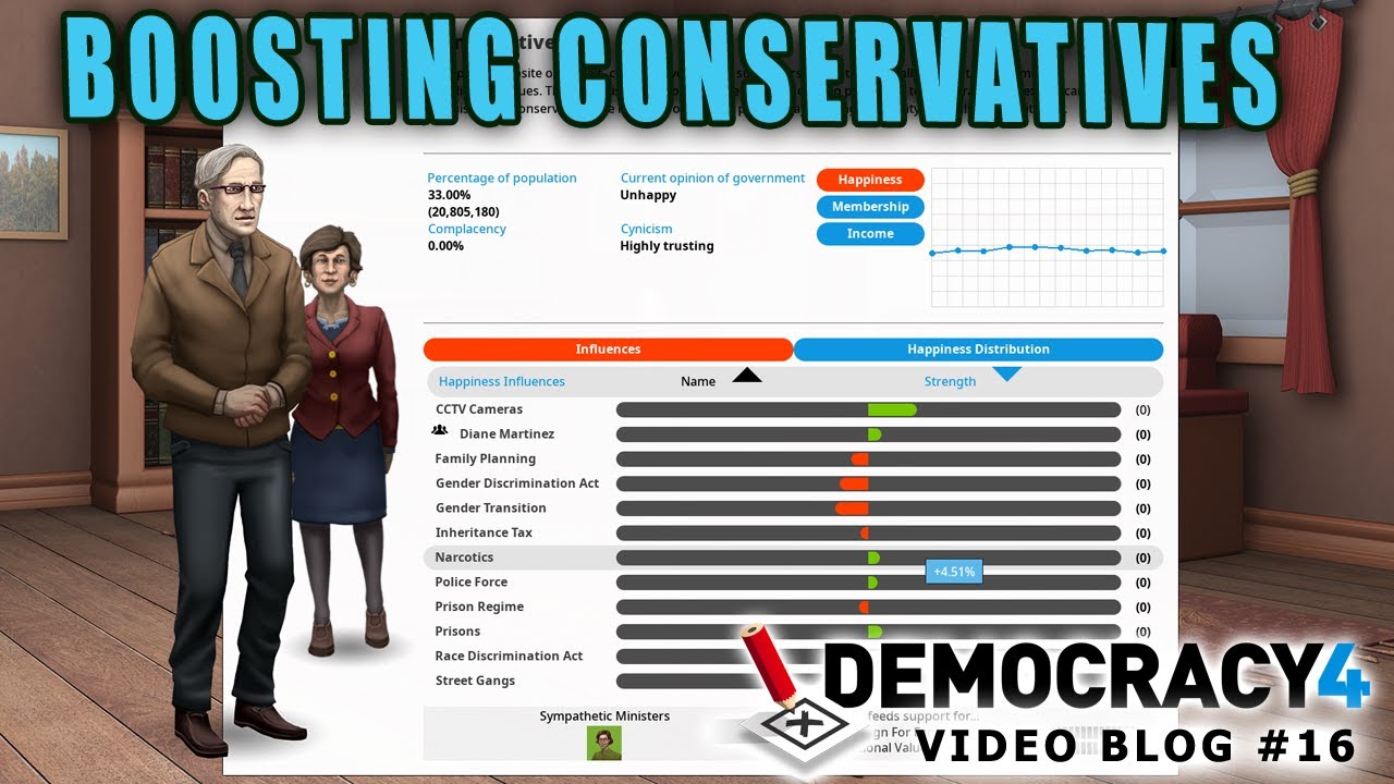 Democracy 4 Developer Blog #16: Boosting Conservatives - YouTube
