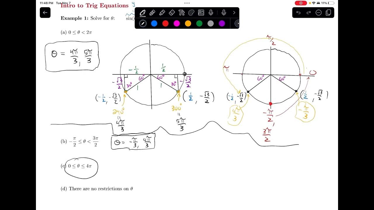 6.4 Trigonometric Equations || Intro to Trig Equations || Precalculus ...