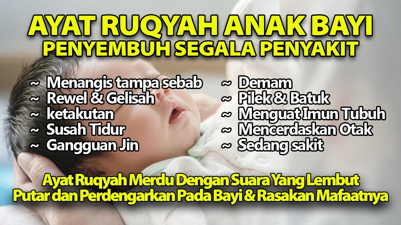 Doa Ruqyah Bayi Susah Tidur, Rewel, Gelisah, Demam, Gangguan Jin ...