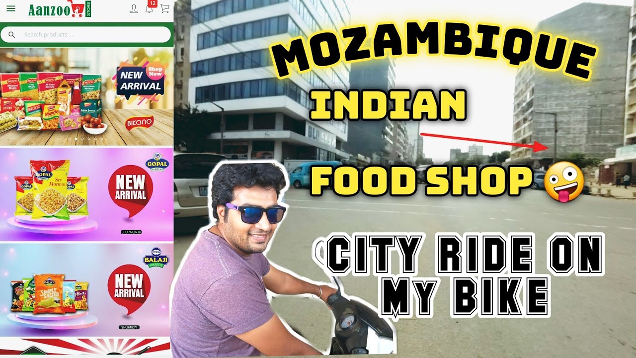 Mozambique Maputo Road trip on my Bike|Indian Shop In Baixa|Indian temple|Maputo bike ride ...