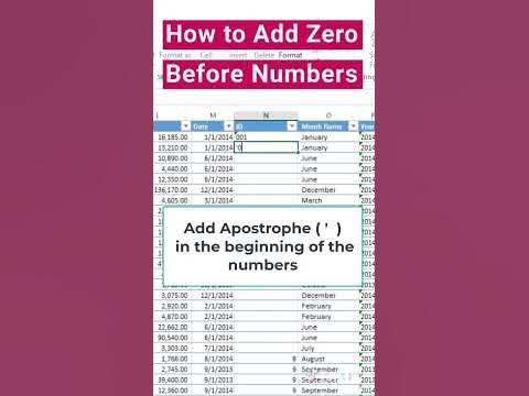 Simple way to add Zero before number #shorts - YouTube