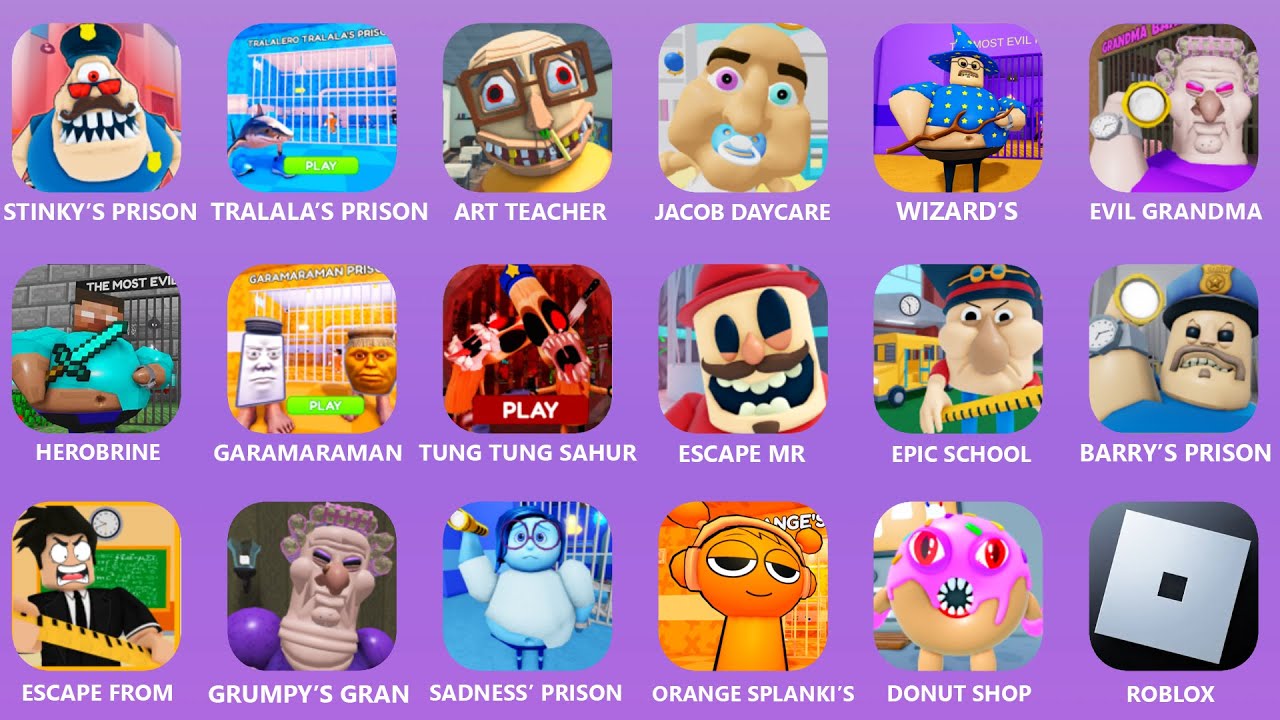 Roblox:PO POLICE PRISON RUN ESCAPE!, ESCAPE EVIL GRANDPA ESCAPE MR ...