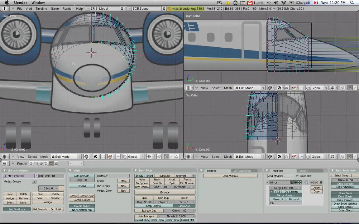 PlaneMaker-25-Blender-11 - Skinning the rest of the Nose - YouTube
