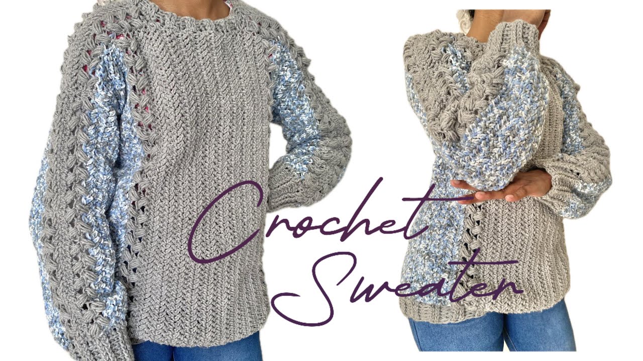 How to crochet a Sweater -Tutorial for sizes from Child 2 years to ...