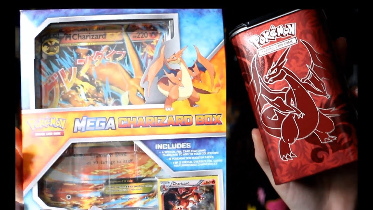 Mega Charizard Deck Tin and TCG Box Set | Pokémon Unboxing - YouTube