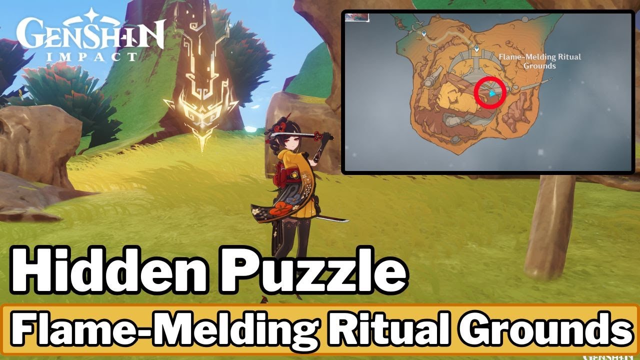 HIDDEN Puzzle in Flame-Melding Ritual Grounds [Puzzle Guide] - Genshin Impact - YouTube