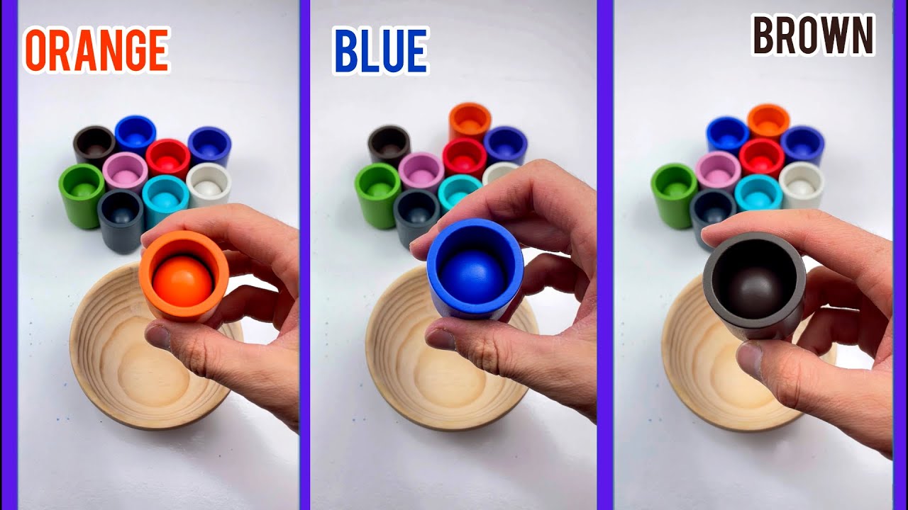 Learn colors, orange color, coloring for toddlers, for kids - YouTube