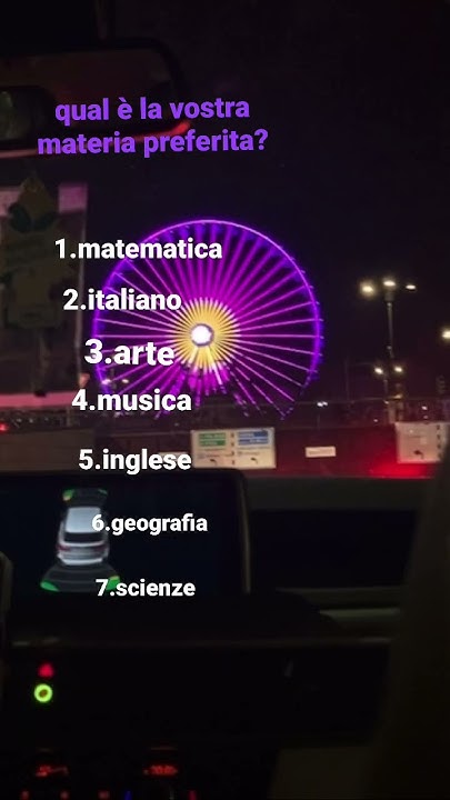 qual è la vostra materia preferita? - YouTube