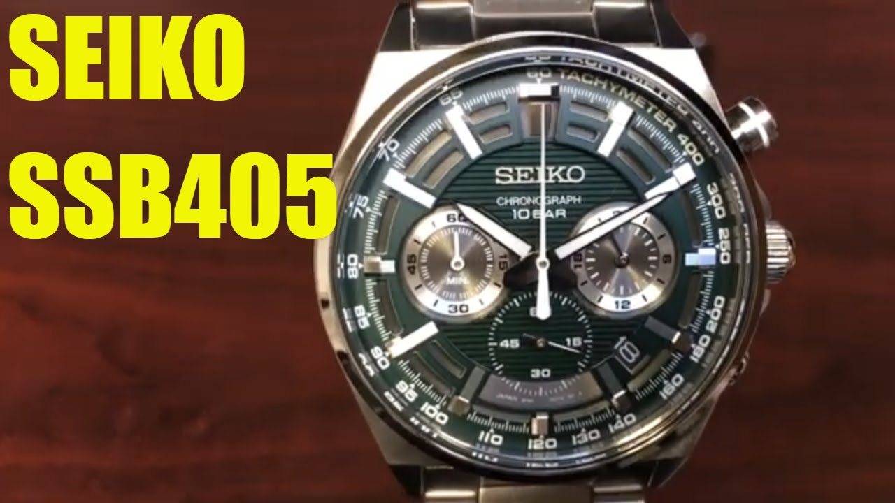 Seiko Essentials Chronograph Watch SSB405 - YouTube