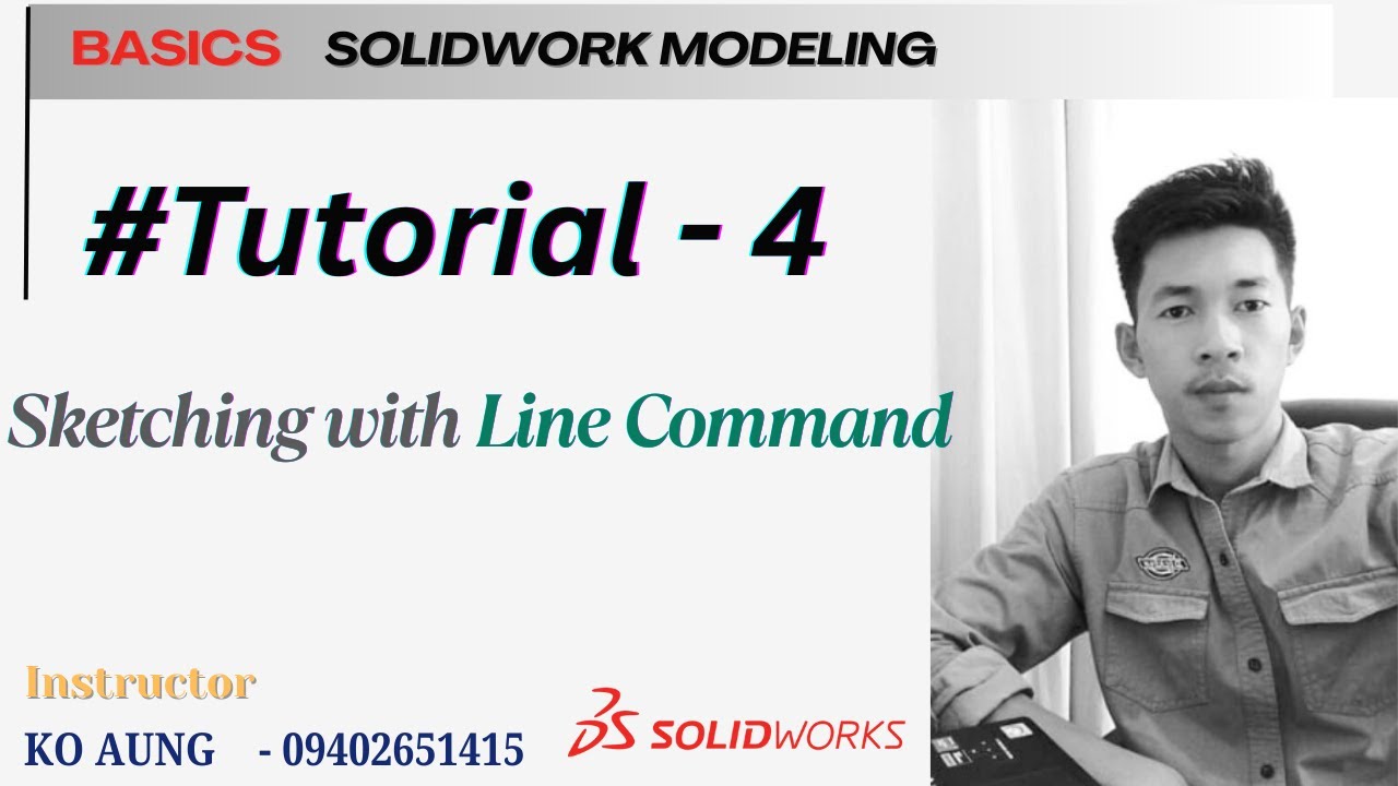 Solidwork Tutorial- Sketching Line Command - YouTube