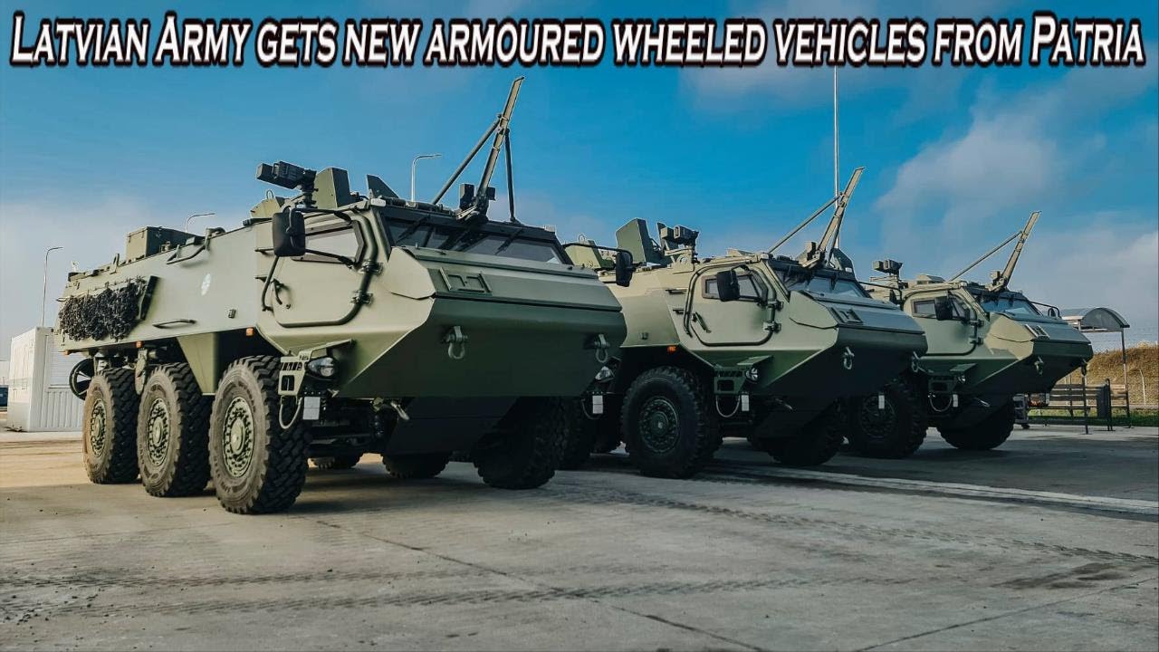 Latvian Army gets new armoured wheeled vehicles from Patria! - YouTube