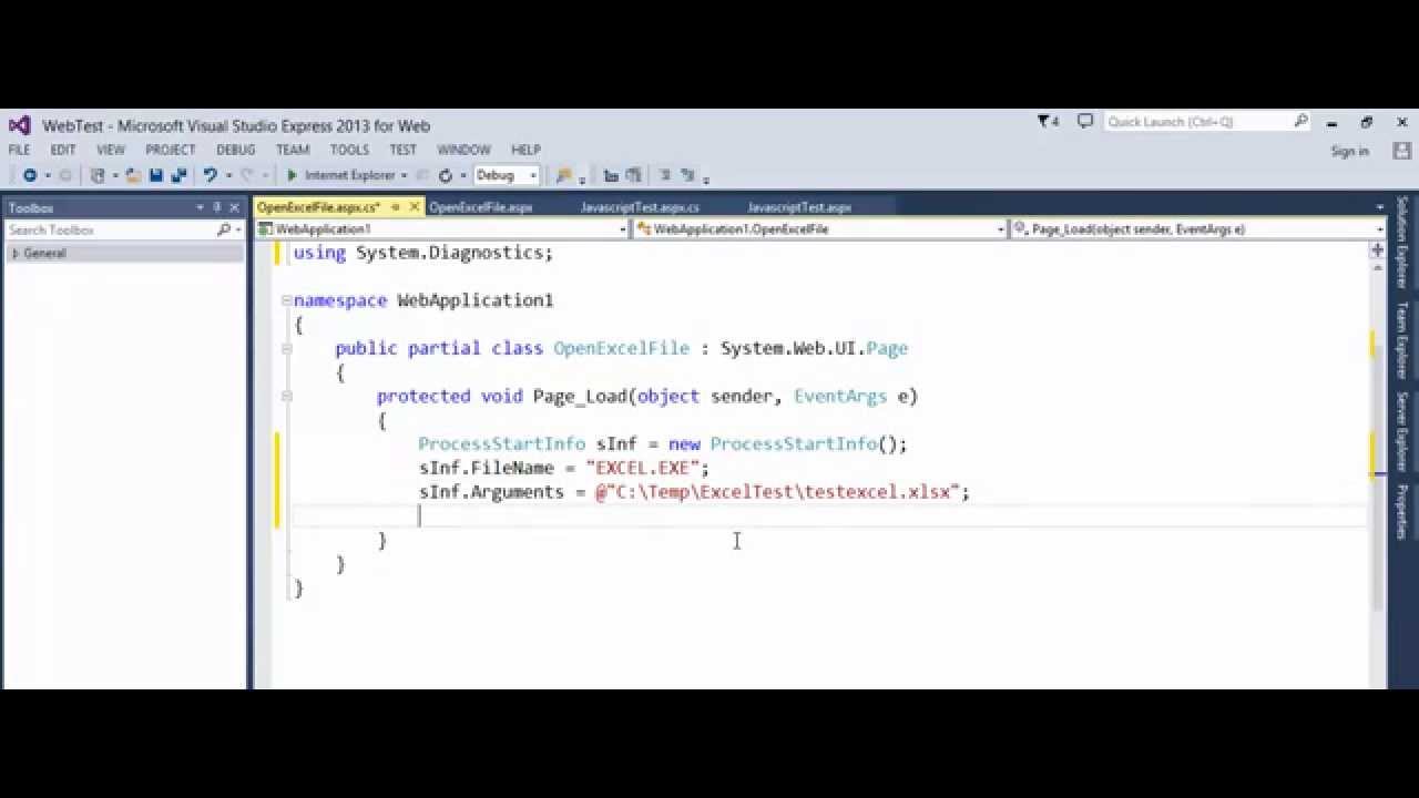 ASP.NET - Simple example that opens Excel file or any other file - YouTube