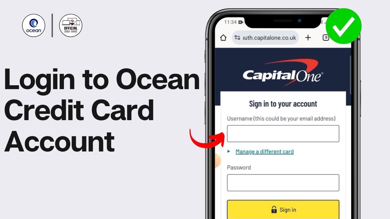 How to Login to Ocean Credit Card Account 2024 | Ocean Credit Card Sign ...