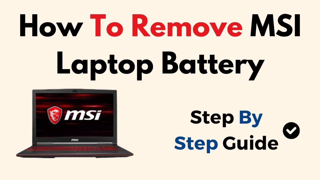 How To Remove MSI Laptop Battery - YouTube