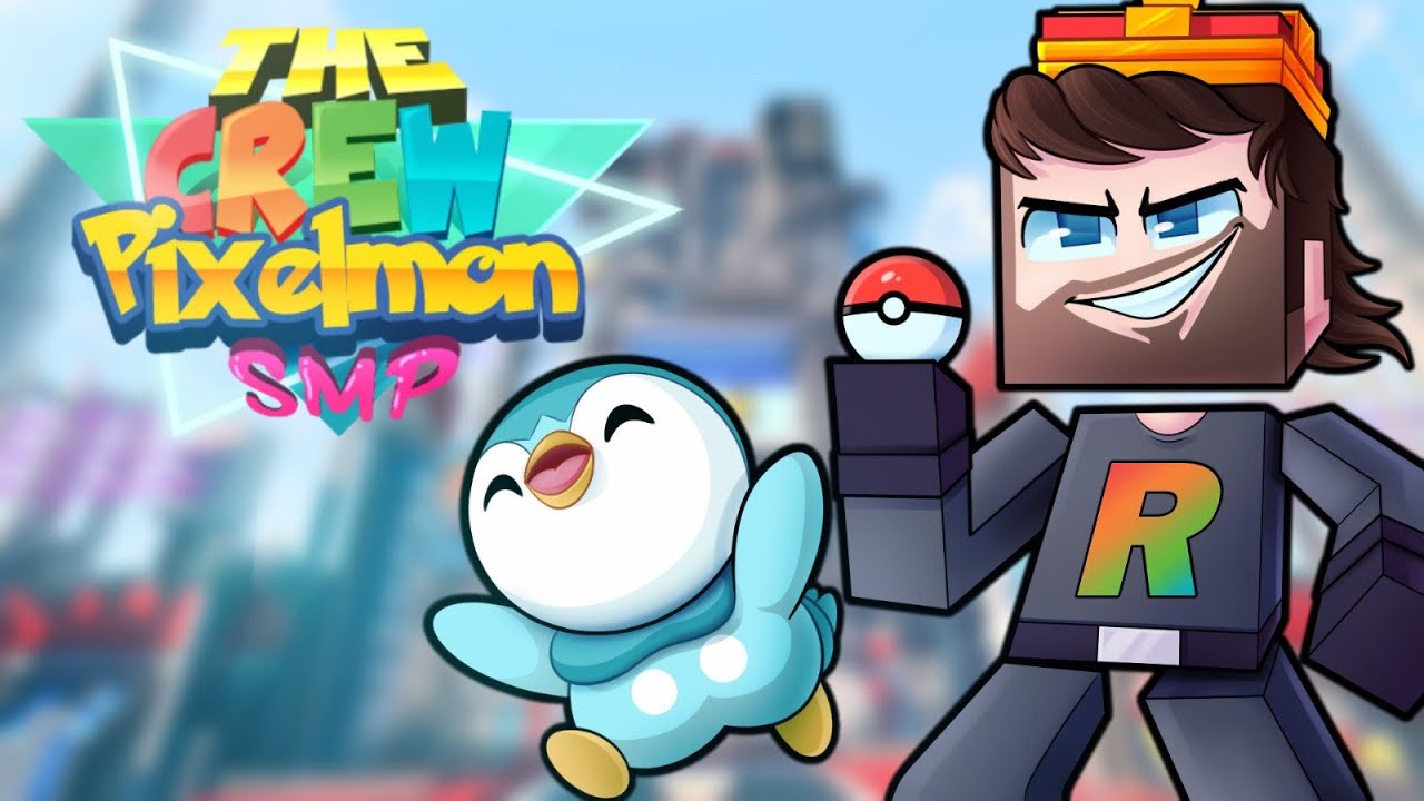So Many People! - The Crew Pixelmon SMP Episode 1 (Minecraft Pokemon ...