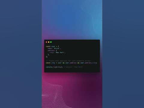 JavaScript Shortcuts - Optional Chaining (?.) for safe property access ...