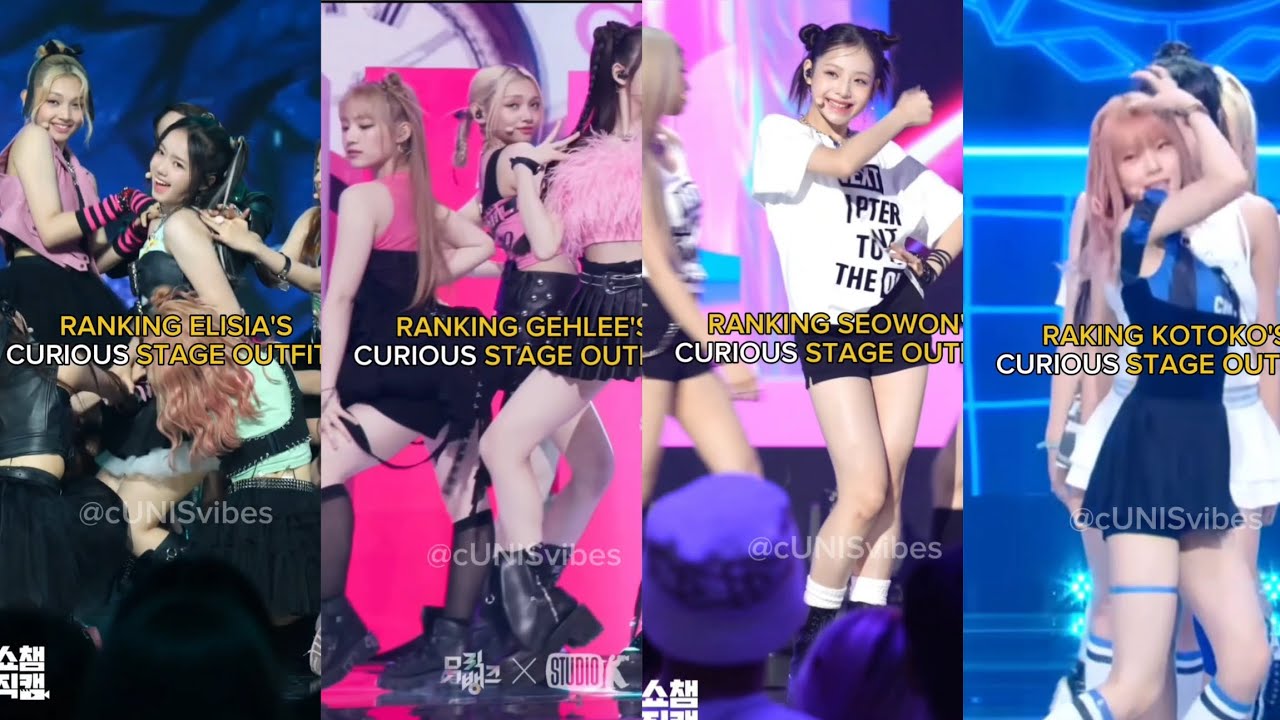 ranking unis members curious stage outfits compilation (all members) # ...