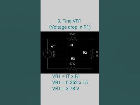 How to calculate the voltage drop across resistors in a series circuit ...