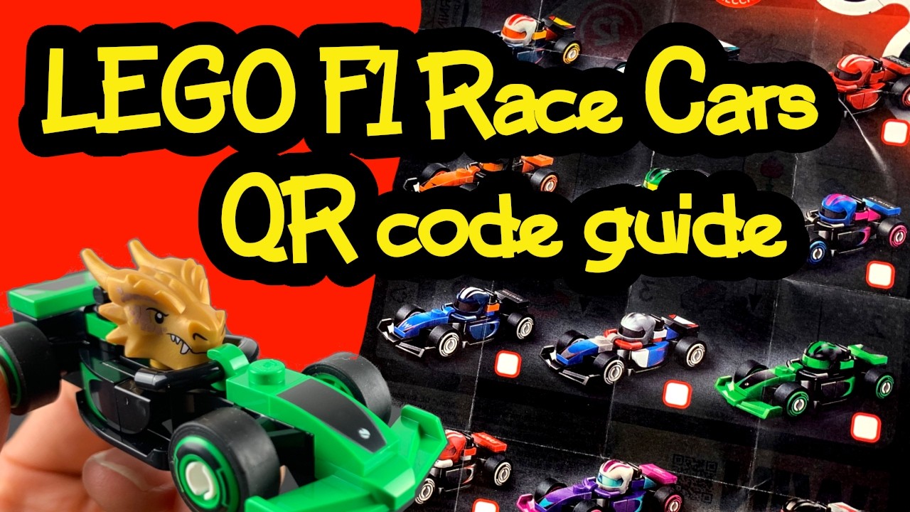 LEGO F1 Collectible Race Cars QR code guide - YouTube