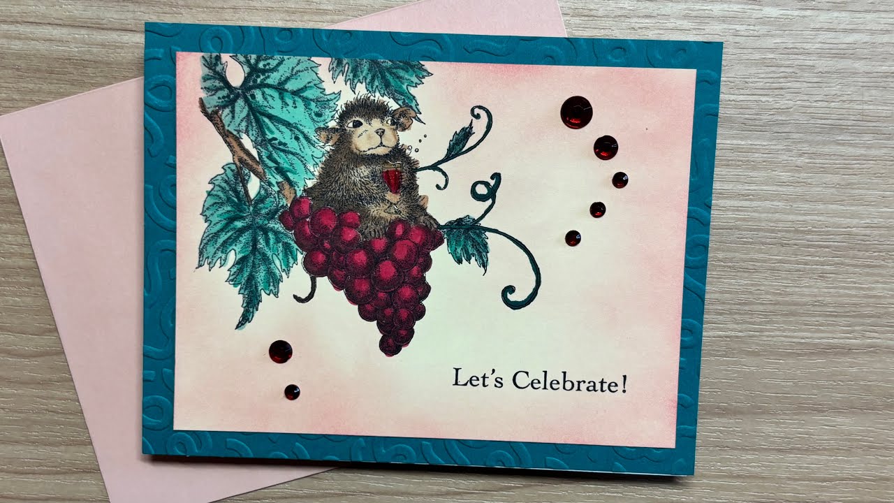 Cheer's! Another fun House Mouse Design! This mouse is enjoying a ...