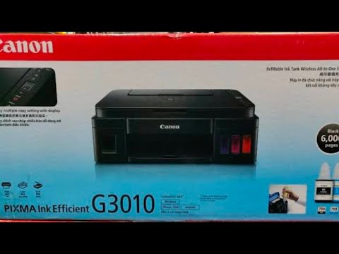 canon g3010 printer unboxing - YouTube