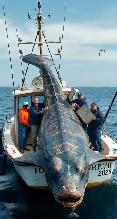Fishermen at sea caught a giant sea monster - YouTube