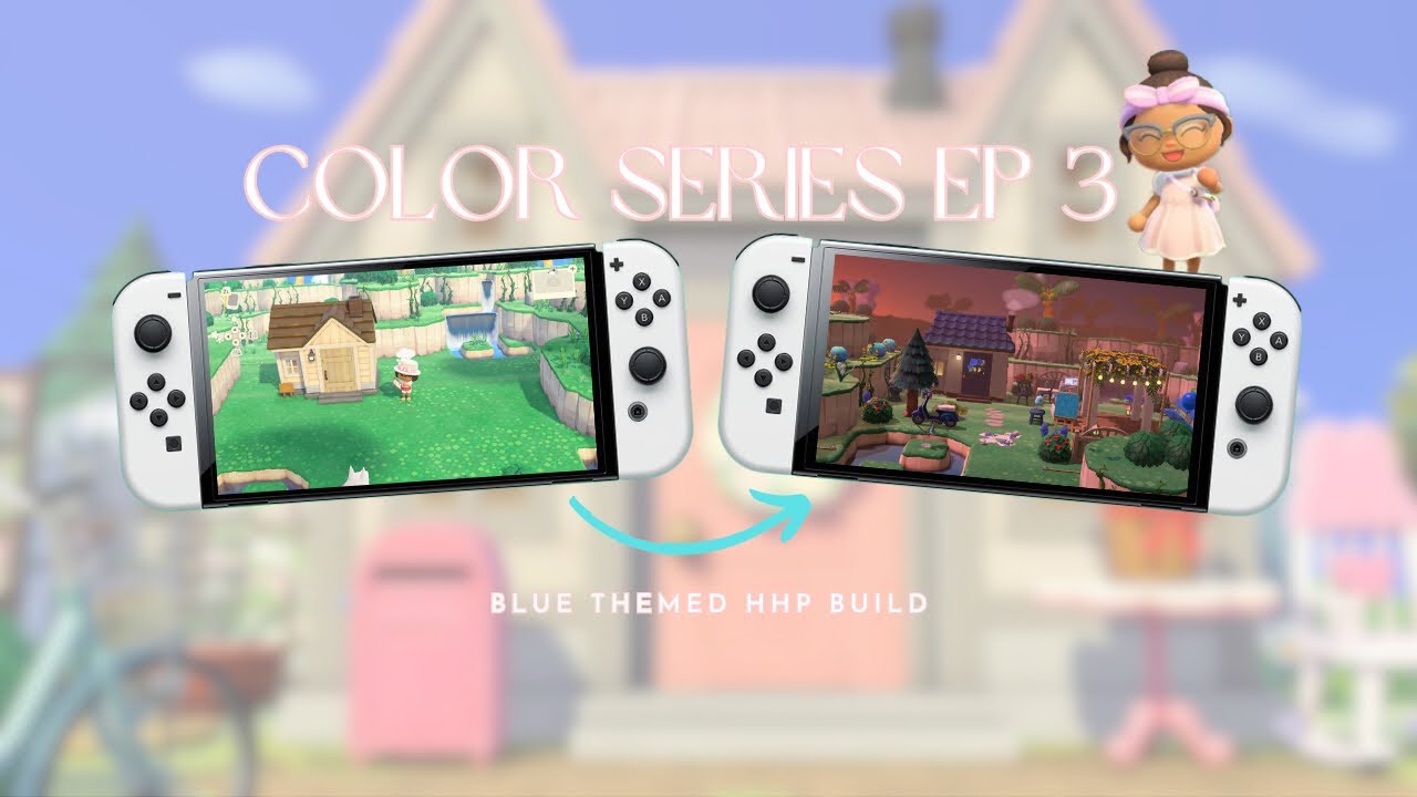 💙 acnh color series ep 003 | blue themed hhp build - YouTube