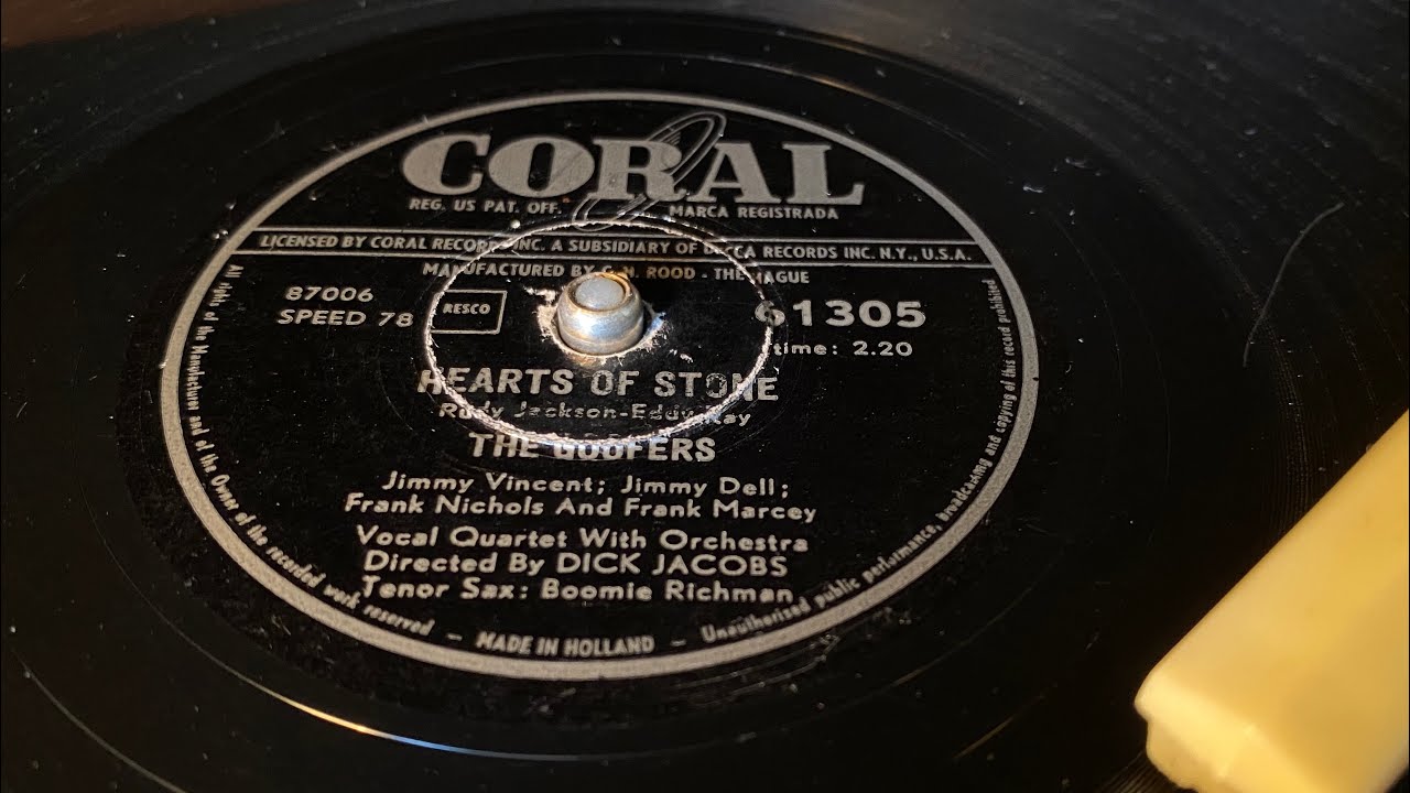 The Goofers - Hearts Of Stone - 78 rpm - Coral 61305 - YouTube