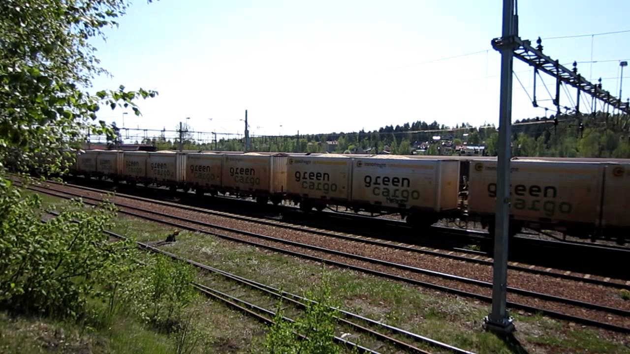 Green Cargo, Freight train. - YouTube