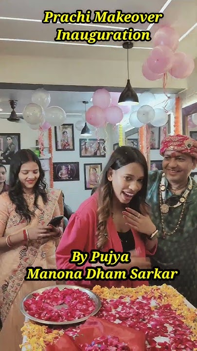 Prachi makeover inauguration by pujya manona dham sarkar #manonadham #shorts #trending - YouTube