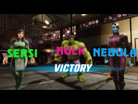 SERSI NEBULA HULK BATTLE II MSF Battle II Marvel Strike Force - YouTube