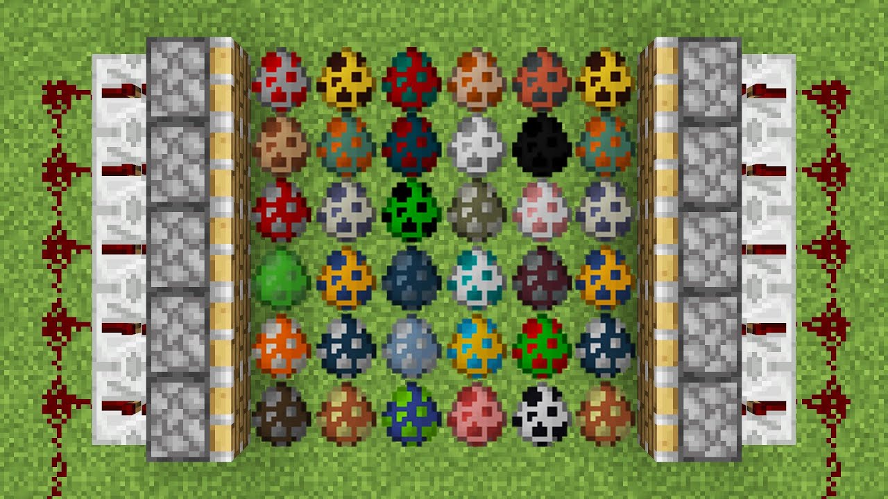 all minecraft eggs combined - YouTube