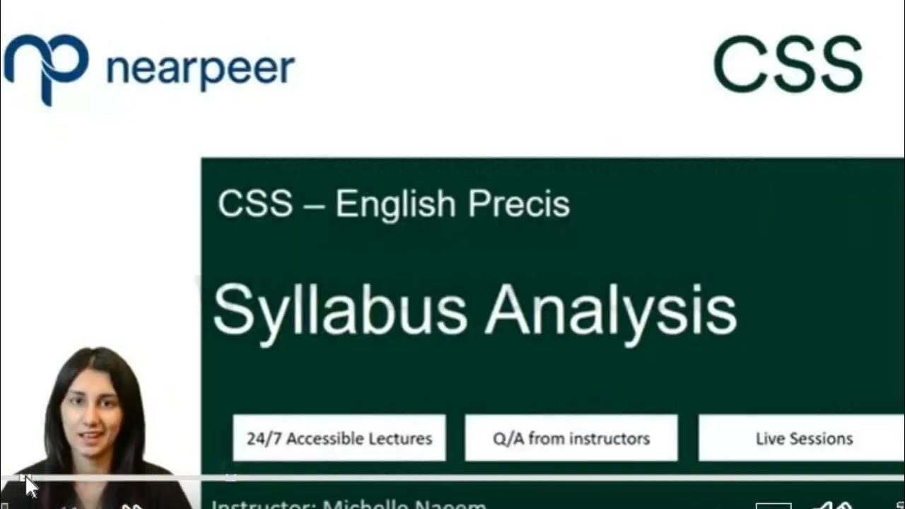 Introduction to Precis | Lecture # 1| English Precis & Composition | Nearpeer | CSS & PMS - YouTube