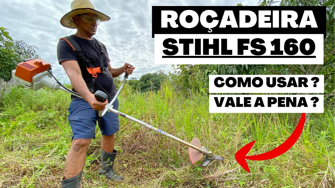 Como usar a ROÇADEIRA STIHL FS 160 (serve para outros modelos) - YouTube