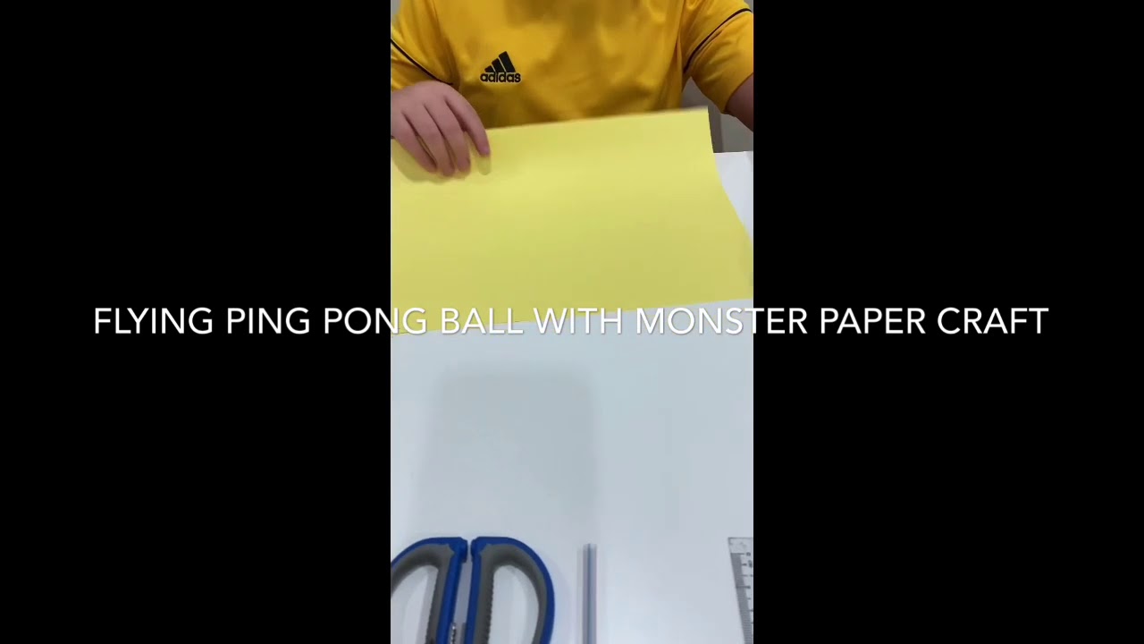 Flying ping pong ball with Monster paper craft (D.I.Y) - YouTube