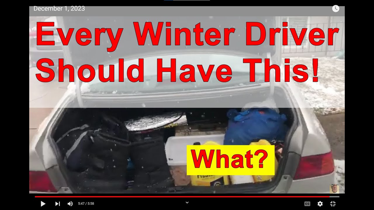 Every car should have these things in the trunk for winter preparedness ...