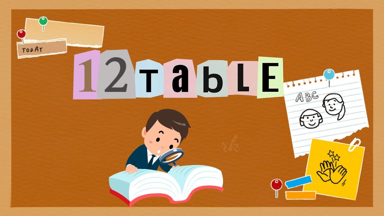 Table of 12 | 12 ki Table | 12x1=12 Multiplication | rhythmic table of ...