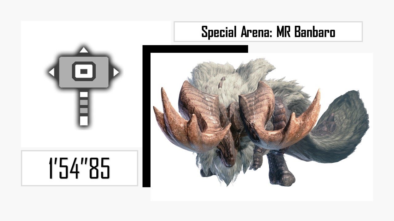 [MHW:IB - XB1] - Banbaro | 01'54''85 | Aerial Hammer | Freestyle - YouTube