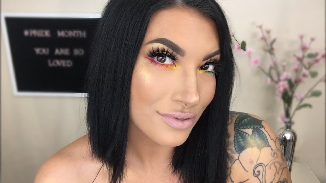 EASY RAINBOW EYE MAKEUP TUTORIAL FOR PRIDE! 🌈 - YouTube