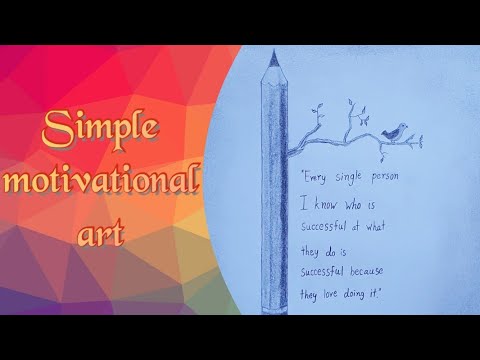 Easy way to draw a simple motivational art! - YouTube