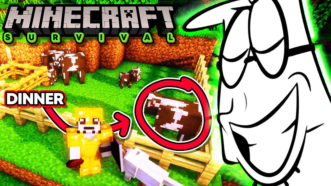 Starting a Cow Farm in Minecraft Survival! - YouTube