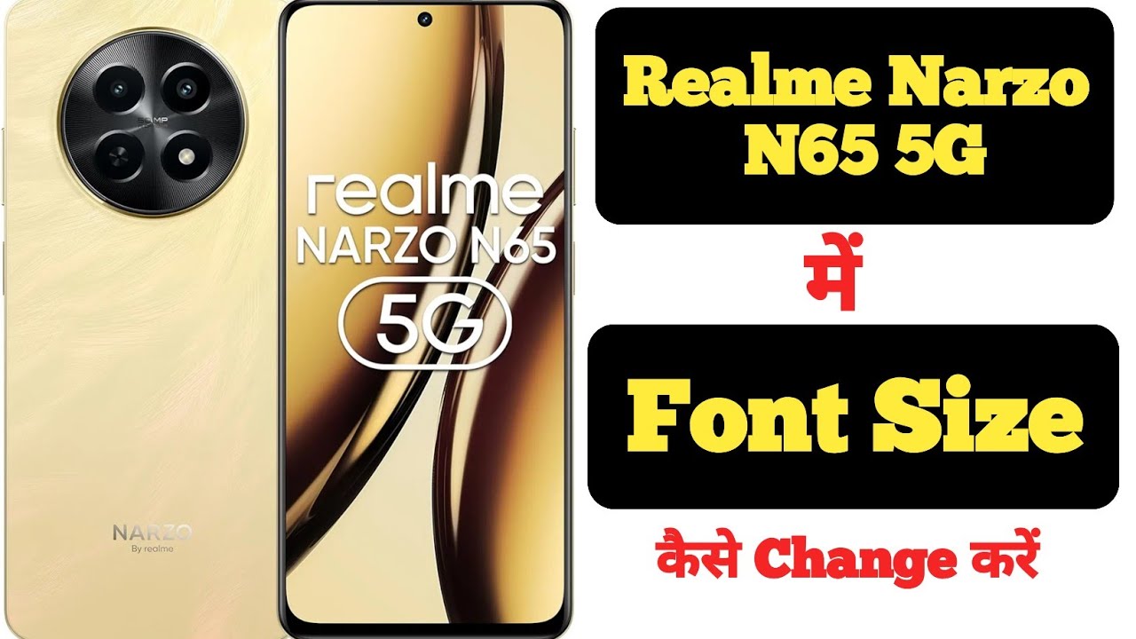 How to change font size in Realme Narzo N65 5G | Realme Narzo N65 5G me font size kaise change ...