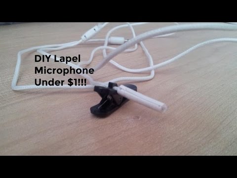 Best DIY Lapel/Clip-On/Lav Microphone for $1 - YouTube