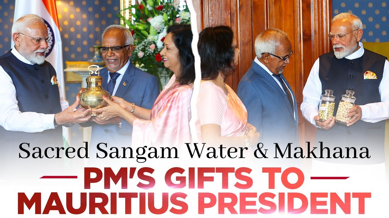 PM Modi gifts sacred Sangam water and Makhana to the President and ...