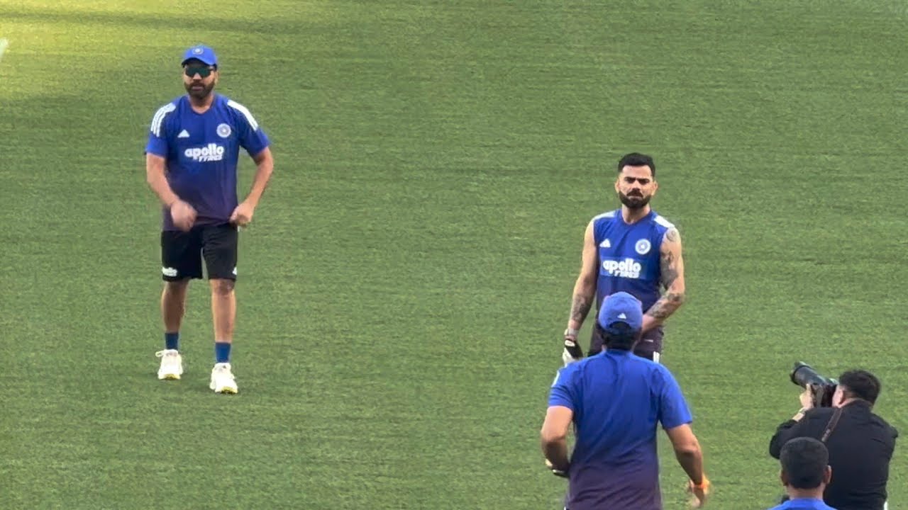 Team India’s first practice session in Perth - YouTube